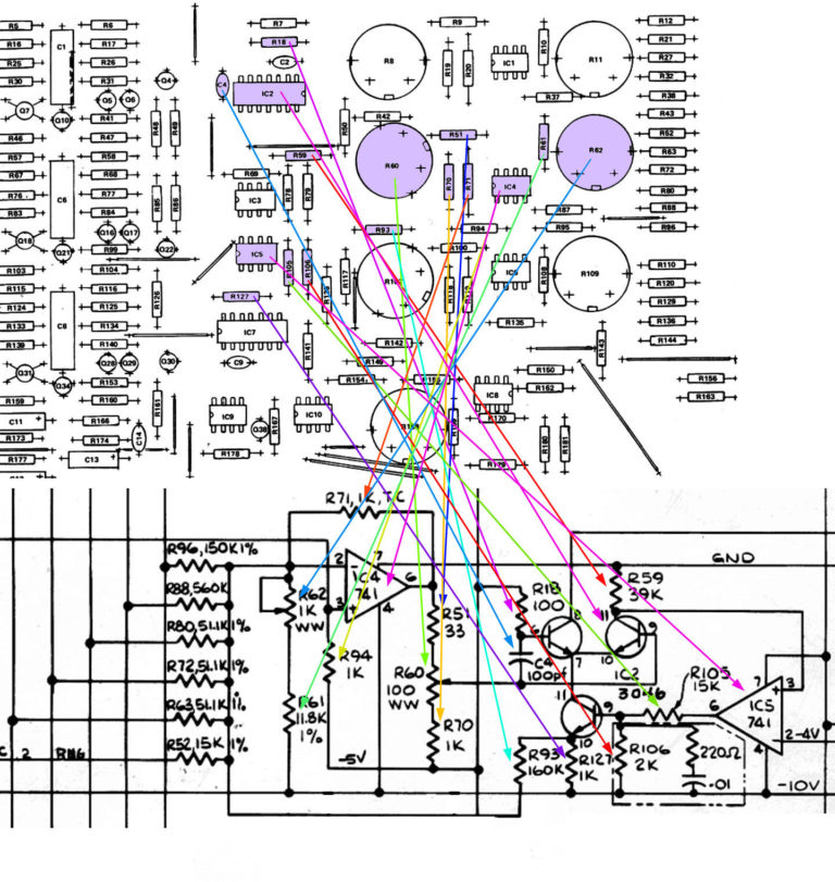 Vintage Minimoog VCO board diagram & schematic | The Kevin Lightner ...